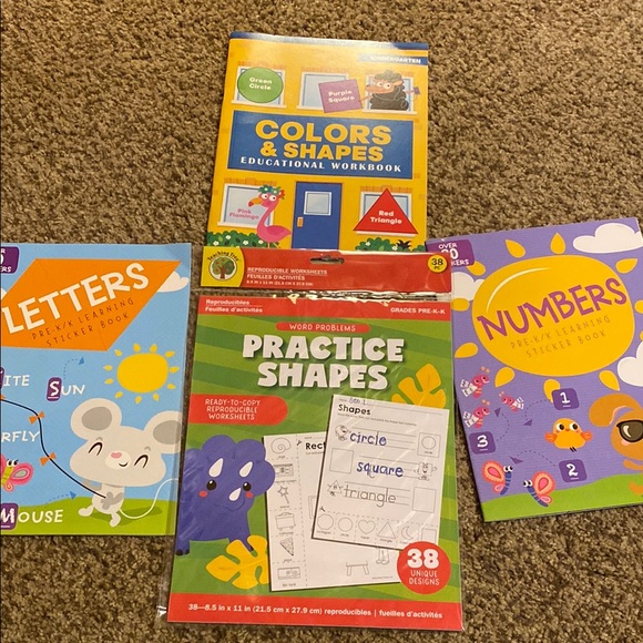 Toys | New Educational Workbook Set For Kids Colors Shapes Letters And ...